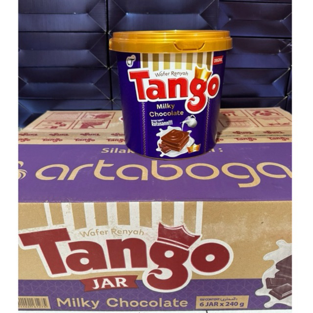 Jual Tango Wafer Milky Chocolate Jar 240g | Shopee Indonesia