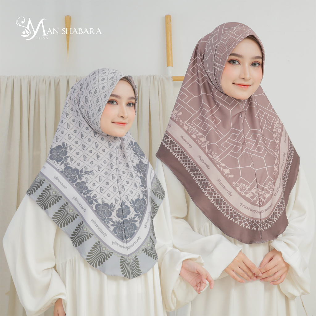 Jual Hijab Instan Bergo Jersey Motif Printing | Shopee Indonesia