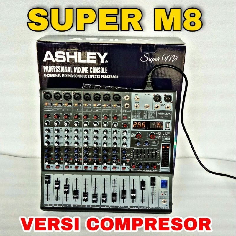 Jual Mixer Ashley SUPER M8 New Versi COMPRESOR 256DSP Original Mp3 ...