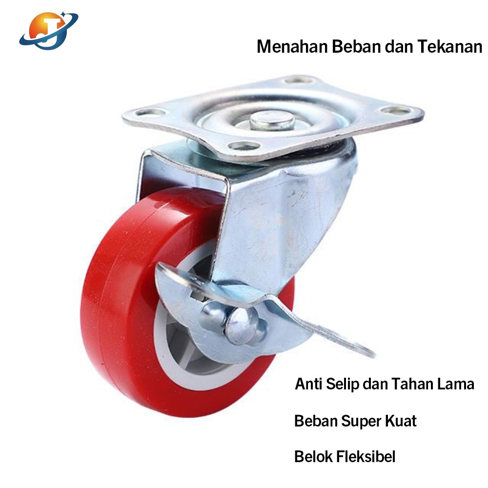 Jual Roda Kastor Lemari 1 Inch / Roda Merah Kecil / Roda Caster PVC ...