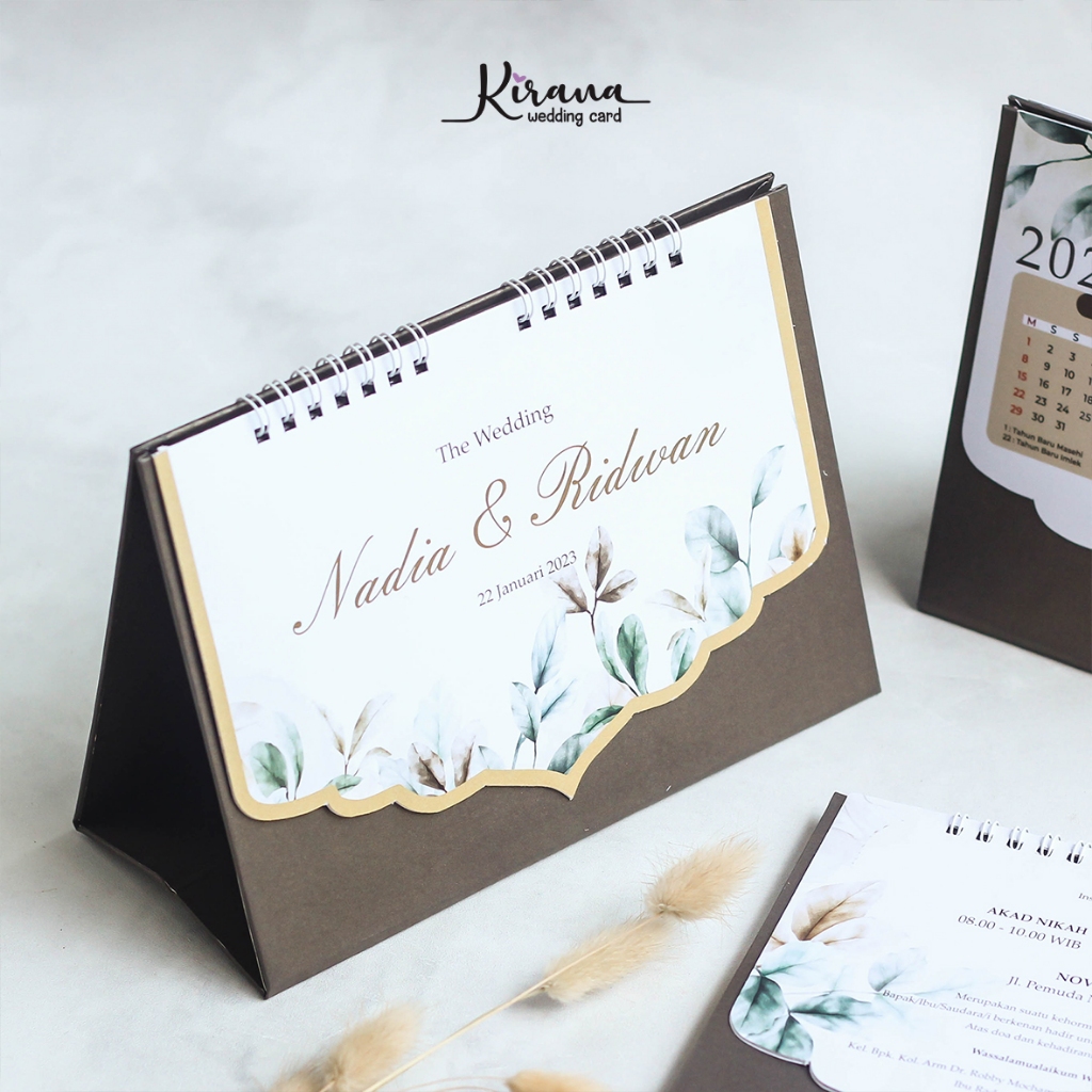 Jual Undangan Custom Hardcover | Undangan Model Kalender Meja ...