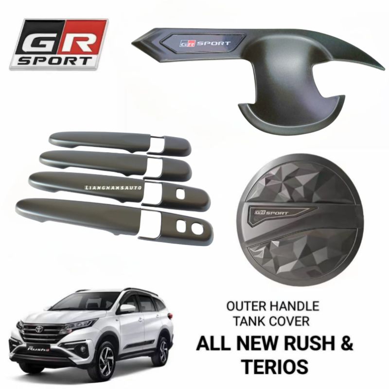 Jual PAKET LENGKAP HANDLE OUTER TANK COVER ELEGANT ALL NEW RUSH TERIOS HITAM GR SPORT | Shopee ...