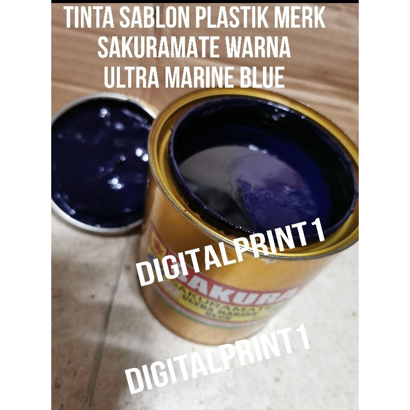 Jual Tinta sablon plastik merk SAKURAMATE Warna Ultra Marine Blue ...