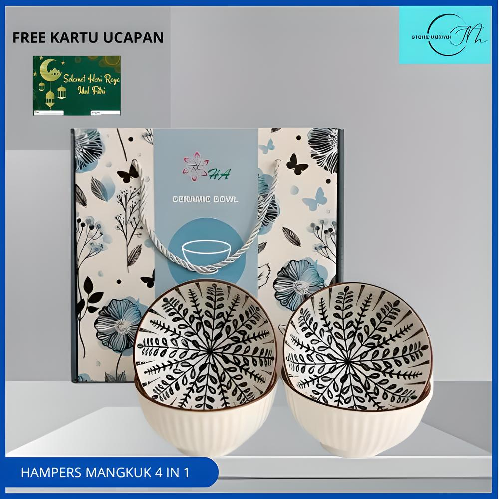 Jual SM Hampers Mangkok Set 4 Pcs Japanese Gift Set Souvenir Dining Set ...