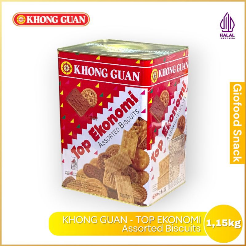 Jual KHONG GUAN TOP EKONOMI 1,15KG Kaleng Besar - Assorted Biscuits ...