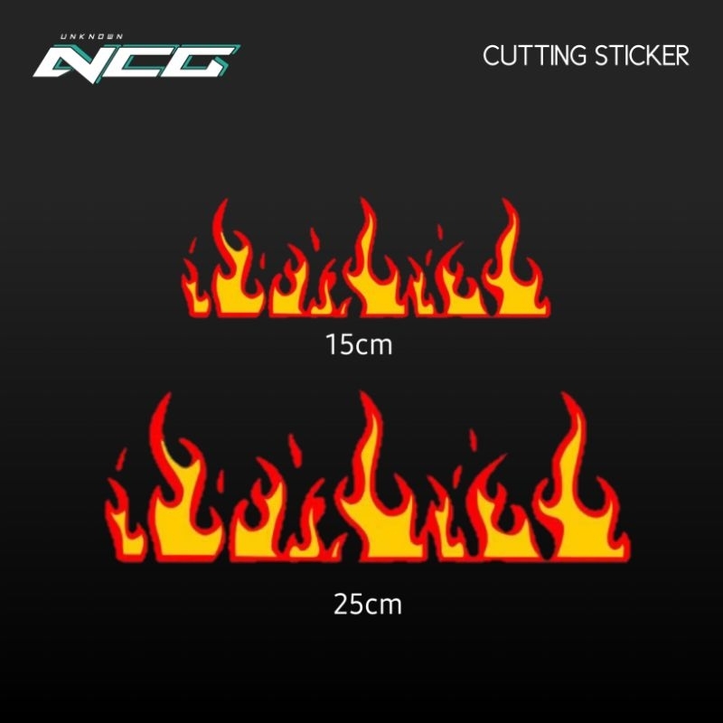 Jual Sticker Api Menyala Lis Stiker Cutting Api Reflektor Keren Motor ...