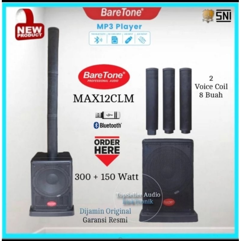Jual SPEAKER AKTIF SATELITE BARETONE MAX12CLM MAX12 CLM ORIGINAL ...