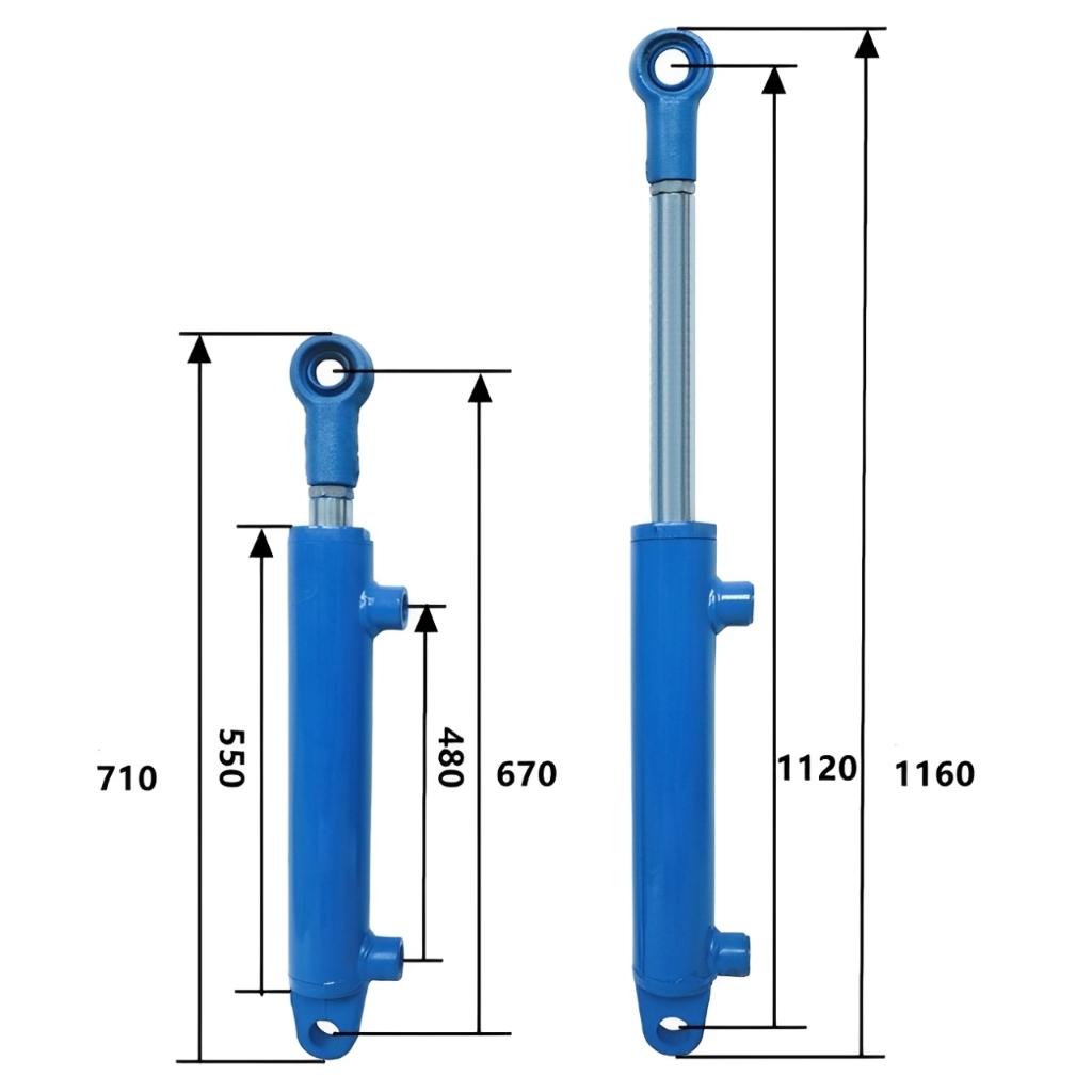 Jual 2-ton 40*25*450 Hydraulic Cylinder (stroke 450mm) / Double Acting ...