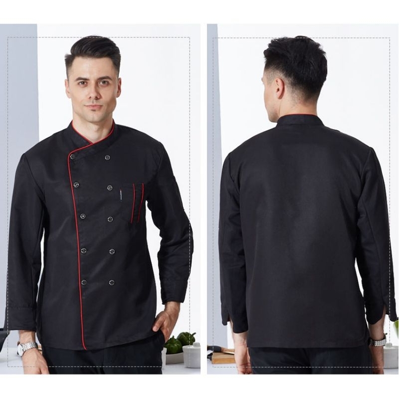 Jual KITCHEN.Official Baju Kameja Koki Chaf Seragam Masak Jacket Lengan ...