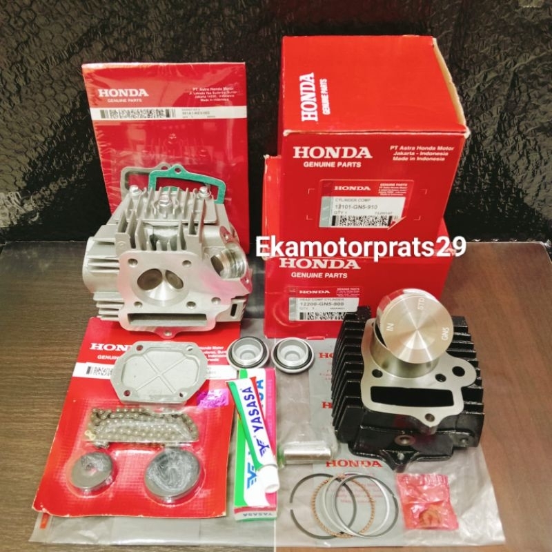 Jual Paket Cylinder Blok Head Assy GN5 + Blok Seher Komplit + Rantai keteng + Topset + Lem Honda ...
