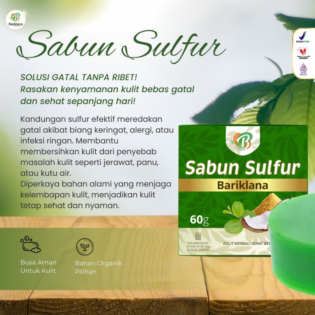Jual SABUN EKSIM Sabun Slfur Atasi Gatal Eksim Scabies Panu Kadas Kurap ...