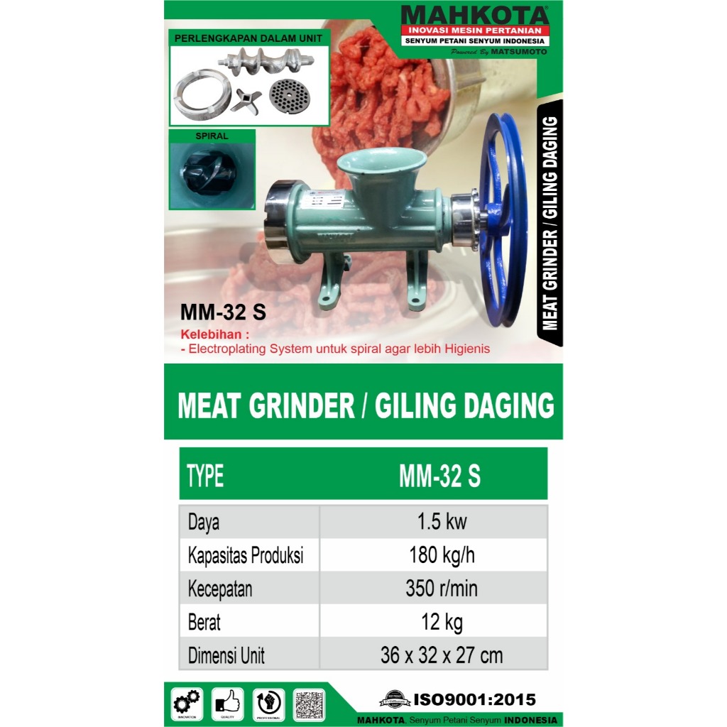 Jual Mesin Gilingan Daging Manual MAHKOTA MM-32 S MEAT GRINDER | Shopee ...