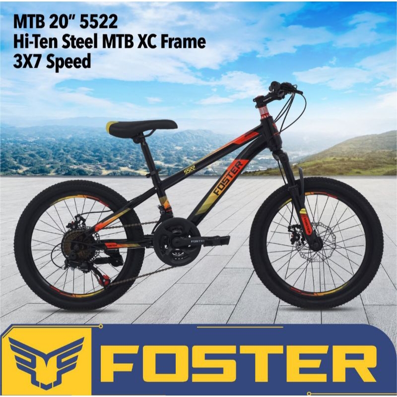 Jual SEPEDA MTB FOSTER BY PACIFIC 20 INCH CAKRAM 3x7SP | Shopee Indonesia