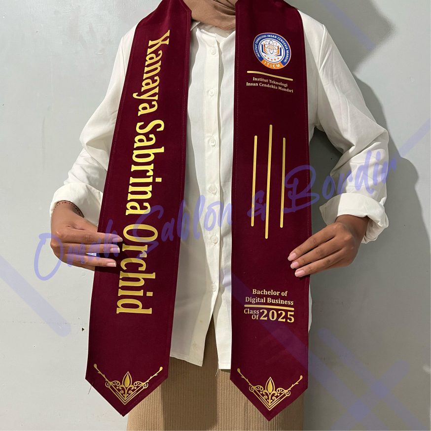 Jual [ BATIK 3 ] Selempang Leher PREMIUM Custom Nama Selempang Kalung ...