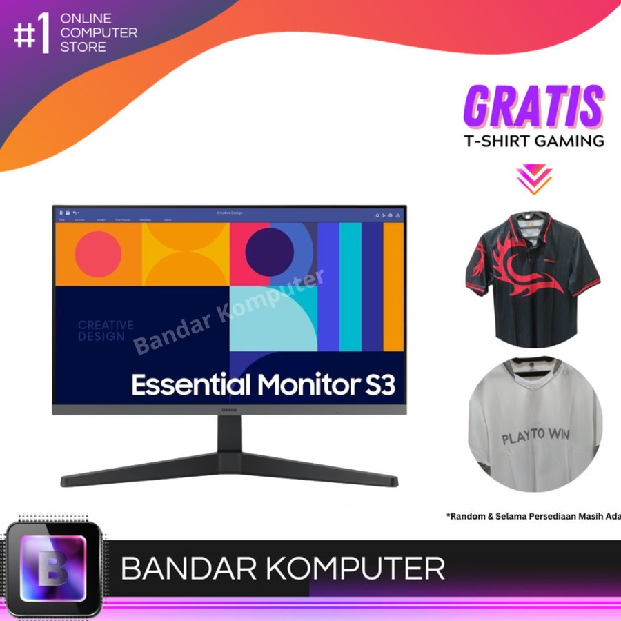 Jual Monitor SAMSUNG S24C330 100Hz IPS FHD S3 24C330 FreeSync LS24C330 ...
