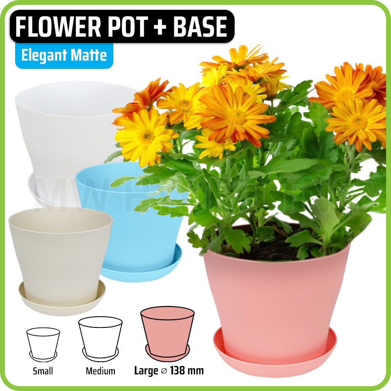 Jual Flower Pot Elegant Matte, Size L 13.8 cm | Pot Bunga / Tanaman ...