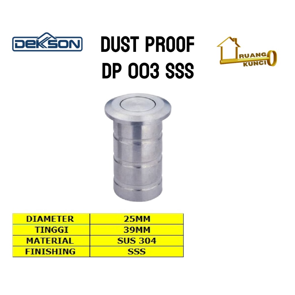 Jual Lubang Slot Grendel Tanam Dekson Dust Proof Strike DP003 SUS 304 | Shopee Indonesia