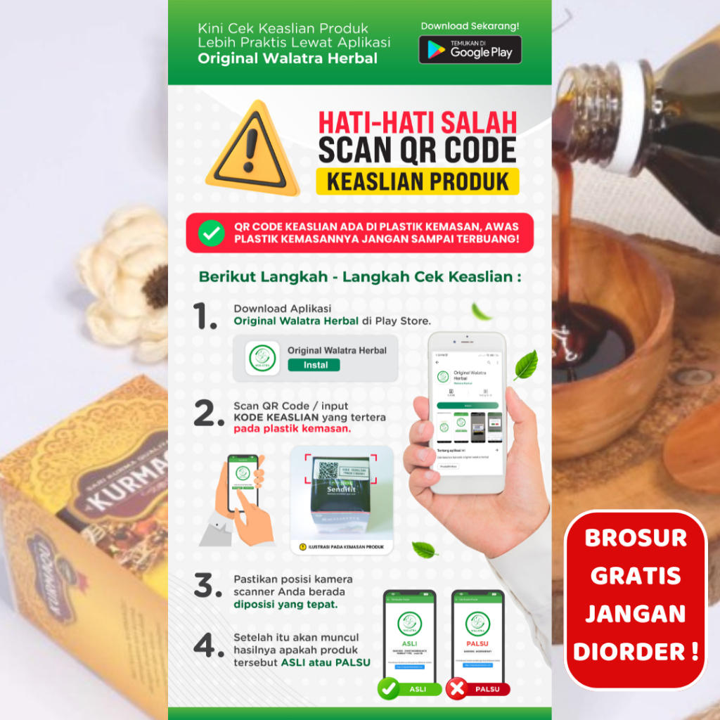 Jual Brosur Cek Keaslian Produk Kurmaqu + Kupon Undian | Shopee Indonesia