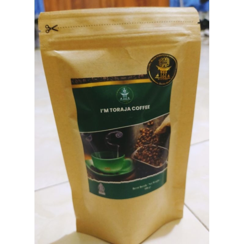 Jual Kopi Bubuk Robusta Toraja Asli Tanpa Gula kemasan Standing Pouch ...
