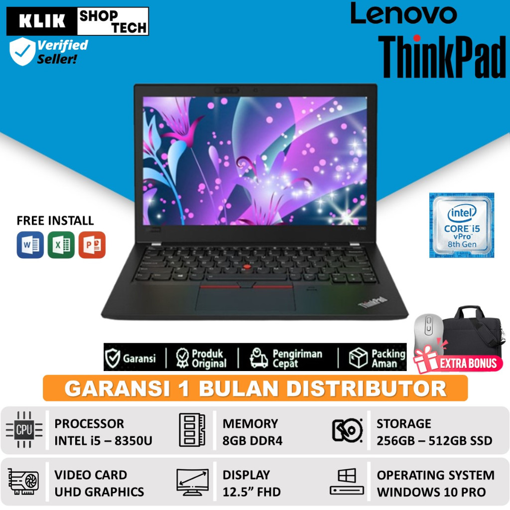 Jual Laptop LENOVO Thinkpad X280 Intel Core i5 RAM 8GB 512GB SSD ...