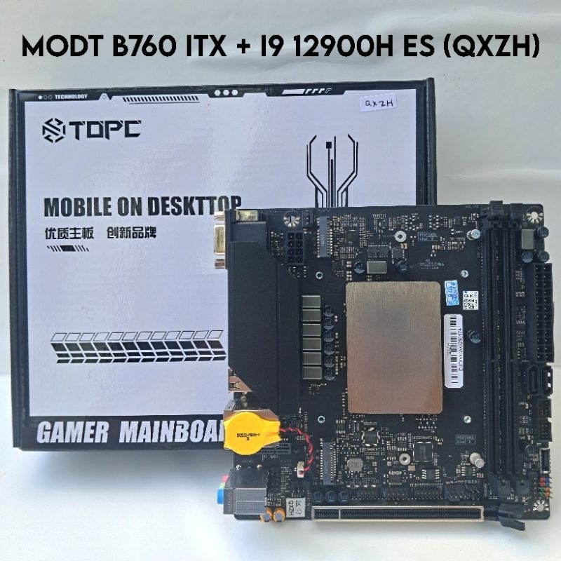 Jual TOPC Motherboard B760 ITX + Intel i7 12 Gen ES (14 Core, 20 Thread ...