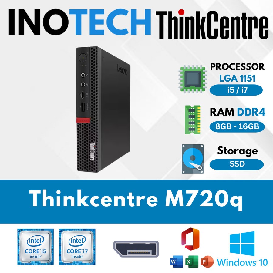 Jual ThinkCentre M720q CPU Intel Core i5 dan i7 dengan RAM DDR4 8GB ...