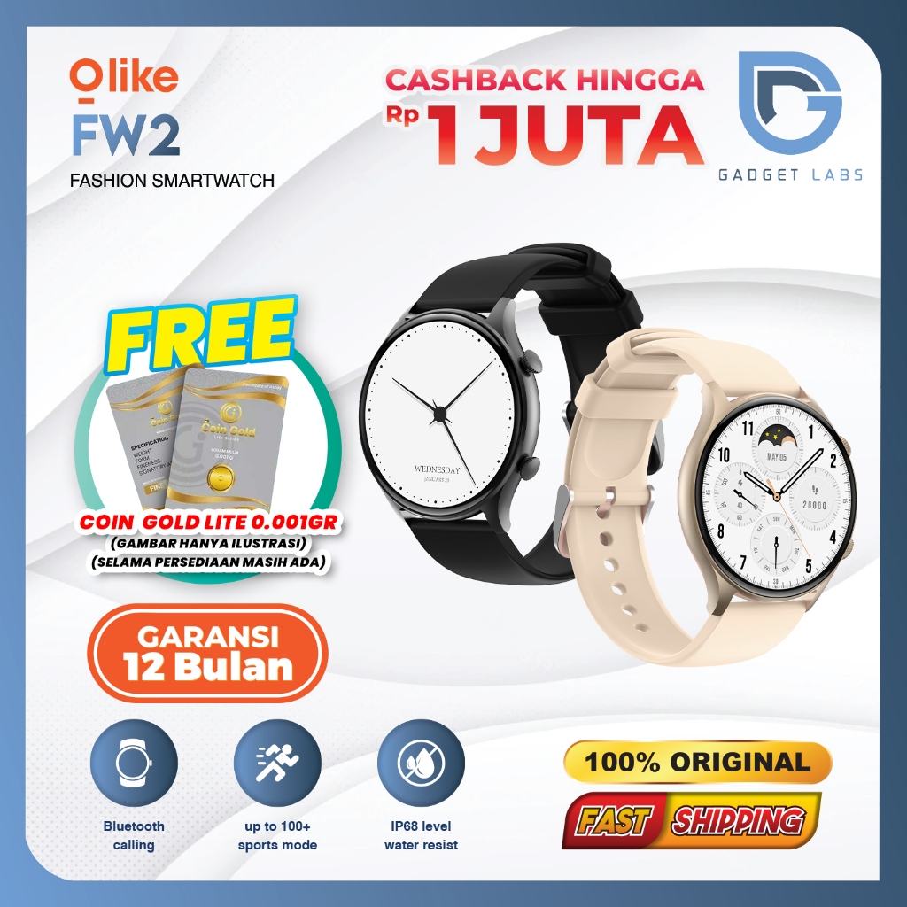 Jual Olike FW1 / FW2 / FL01 Smartwatch Bluetooth Call | Garansi Resmi | Jam Tangan Pintar Wanita ...