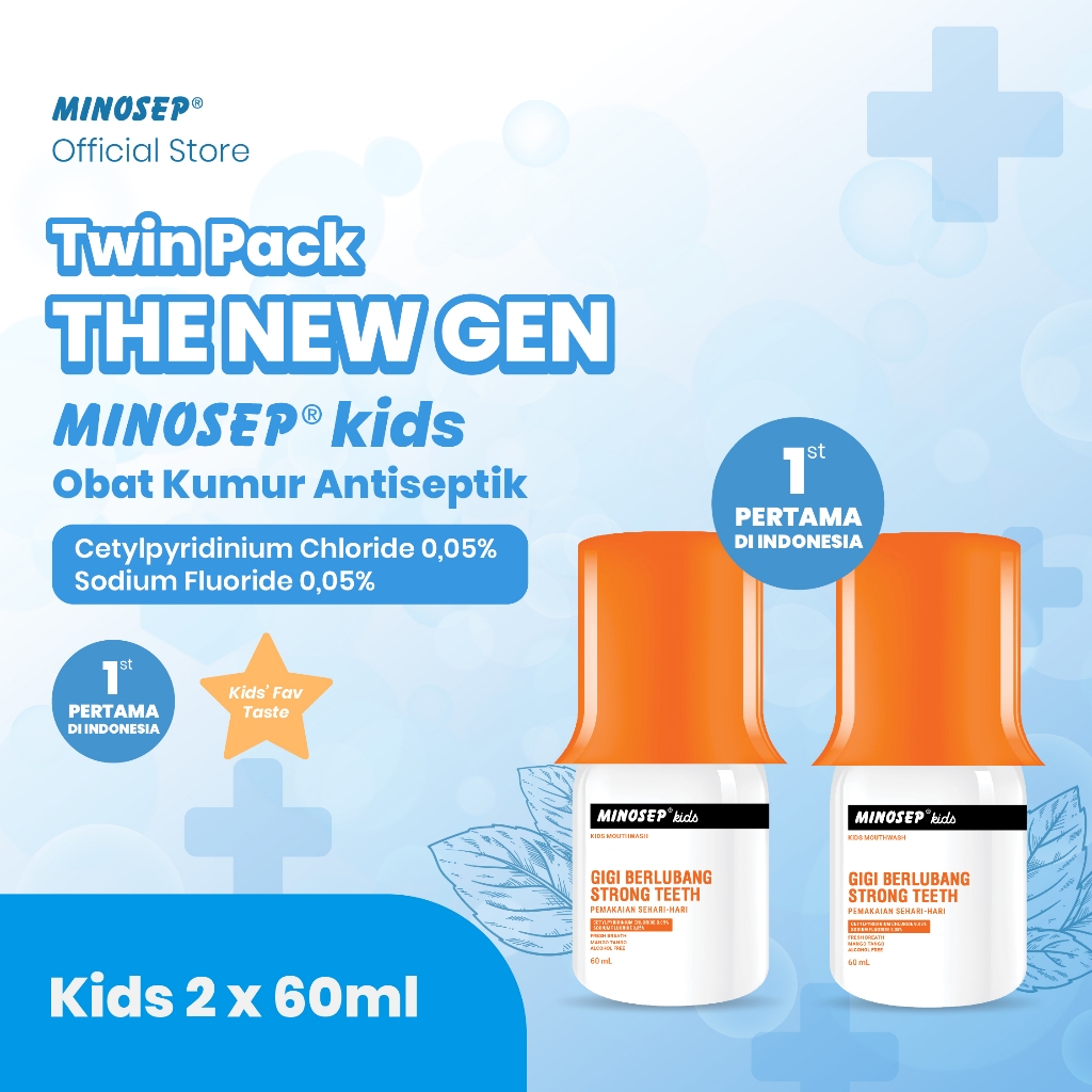 Jual Minosep KIDS Obat Kumur Antiseptik 60ml 2 botol TWIN PACK | Shopee ...
