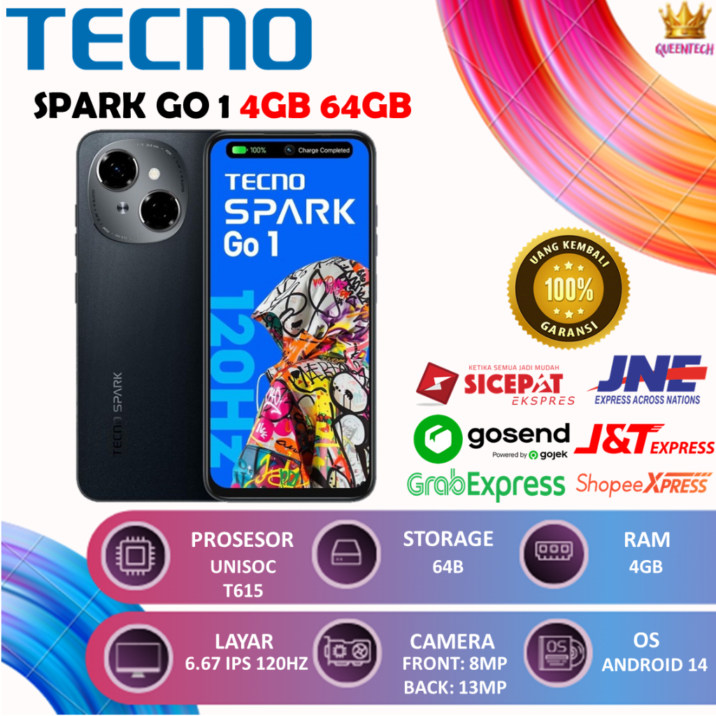 Jual TECNO SPARK GO 1 3GB/64GB - 4GB/64GB - 4GB/128GB | Shopee Indonesia