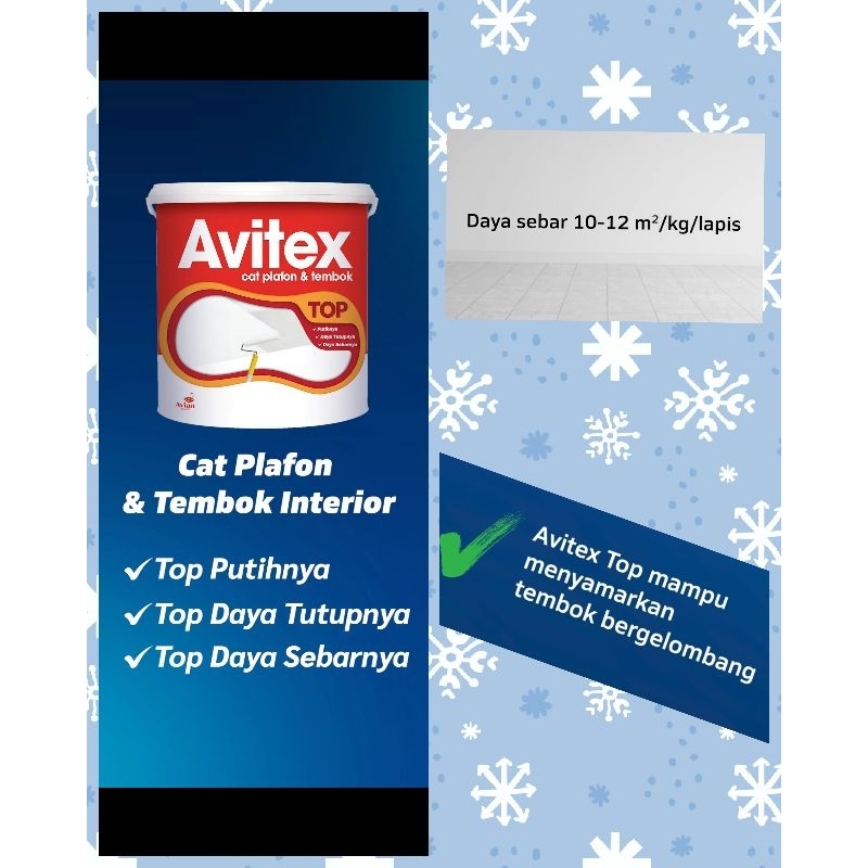 Jual Avitex top 1kg cat tembok dan plafon warna putih 1kg,cat murah ...