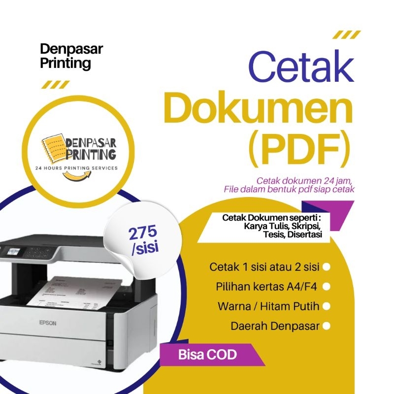 Jual Cetak dokumen 24 jam siap cetak A4/F4 | Shopee Indonesia