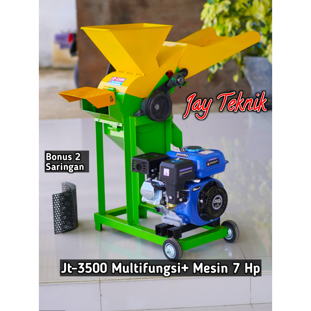 Jual Mesin Cacah Rumput & Penepung JT-3500 Multifungsi 1 Ton/Jam, Bonus ...