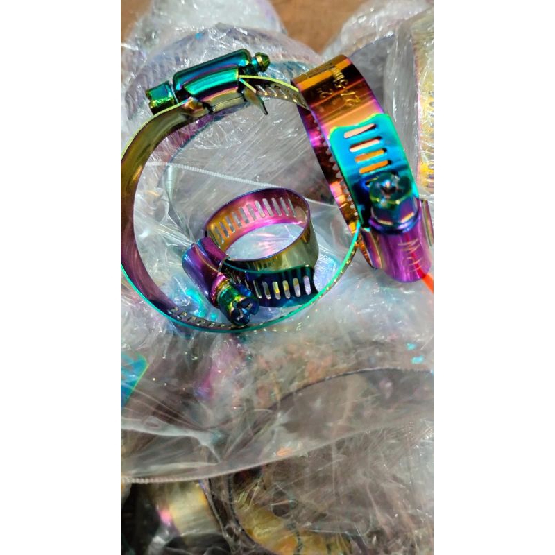 Jual klem karbu dan radiator titanium(rainbow) | Shopee Indonesia