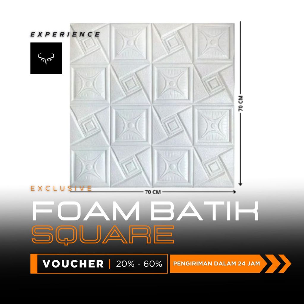Jual EX Wall Foam 3D Batik Square 70cm x 70cm Ketebalan 5mm Wallpaper ...
