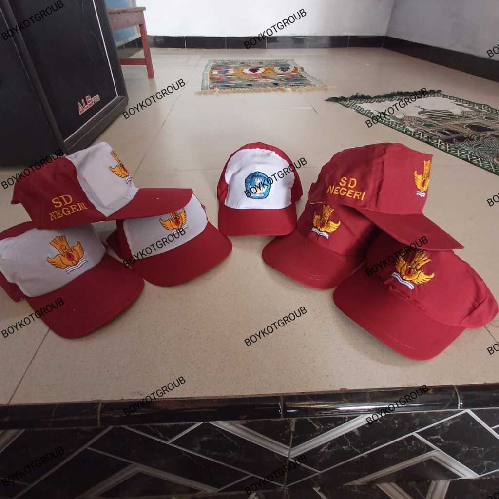 Jual topi sekolah SD lengkap / topi sekolah topi anak sd real pict ...