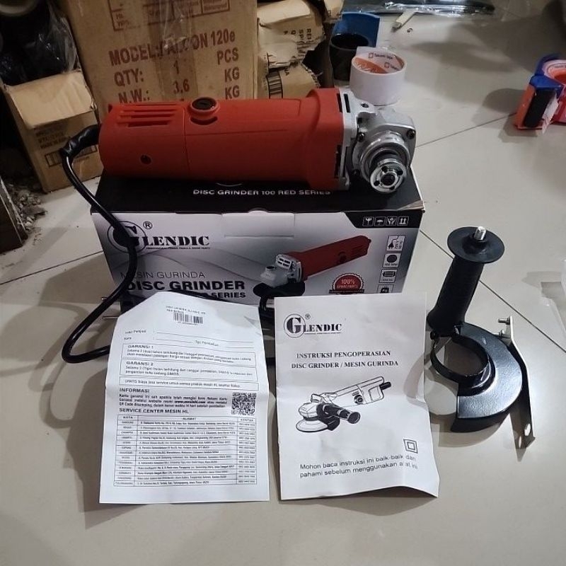 Jual MESIN GERINDA TANGAN GLENDIC 4 INCH DISC GRINDER 4" GLENDIC BERGARANSI | Shopee Indonesia