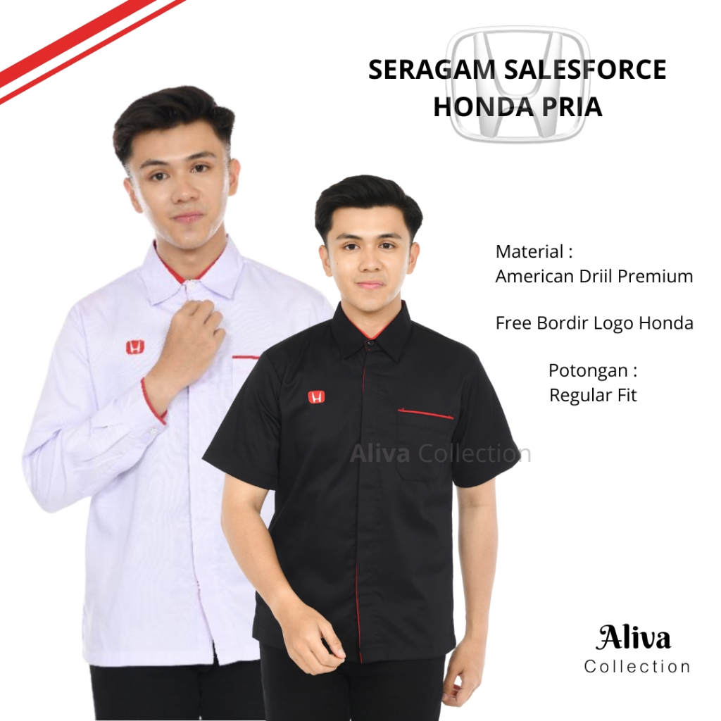Jual Seragam | Kemeja Honda Lengan Panjang |Kemeja Putih Honda | Kemeja ...