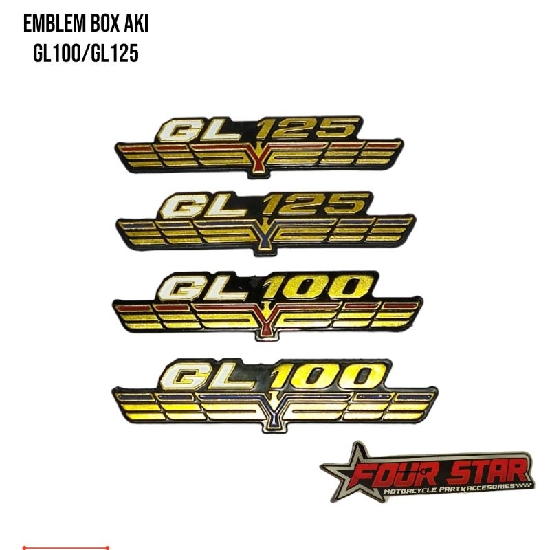 Jual Emblem Box Dop Aki GL100 GL125 Garuda | Shopee Indonesia