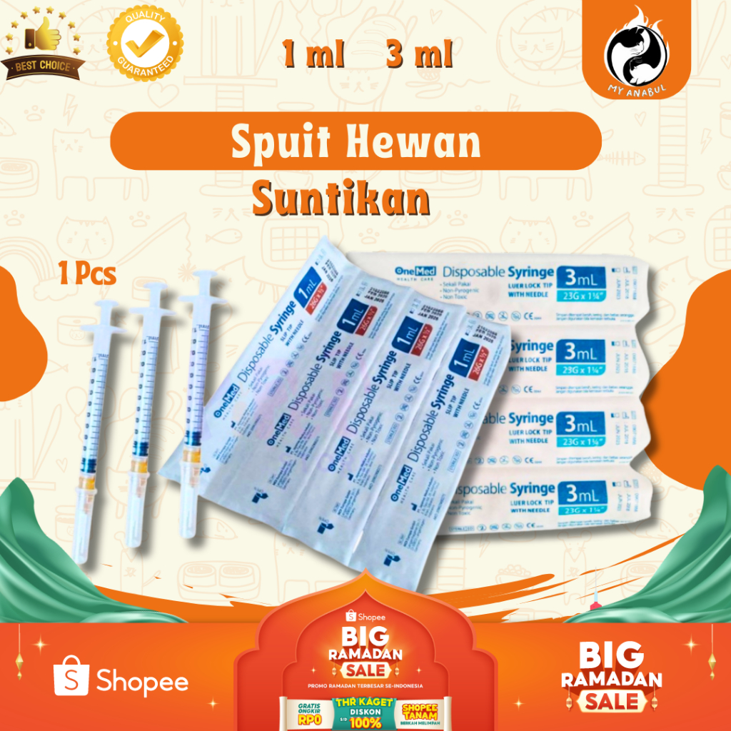 Jual SPET Kucing Suntikan 1ml / 3ml / 5ml Sepetan Spuit Pelontar Alat ...