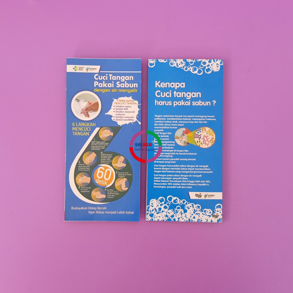 Jual Flyer Cara Cuci Tangan Pakai Sabun Dengan Air Mengalir | Flyer ...