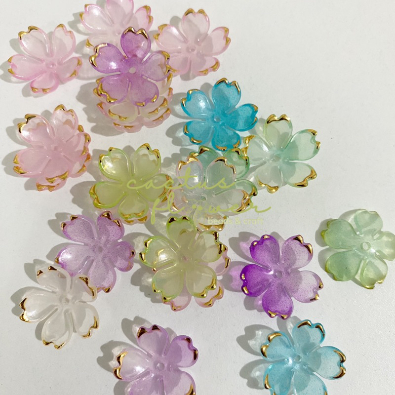 Jual Manik Kelopak Bunga DAFFODIL List Gold PASTEL | Shopee Indonesia