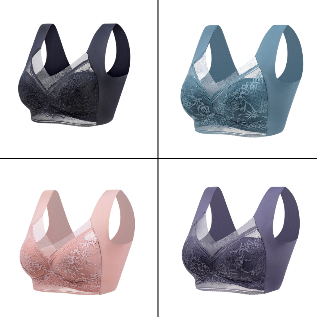 Jual LOVEme Bra Rompi Renda Seamless Sport Push Up Bra Tanpa Kawat Busa ...