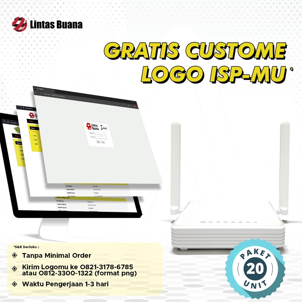 Jual PAKET 20 UNIT ZIMMLINK XPON ONU ZL-2113X Support EPON & GPON ONT ...