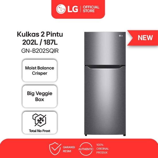 Jual LG Kulkas 2 Pintu 202L / 187L - Moist Balance Crisper - Big Veggie ...