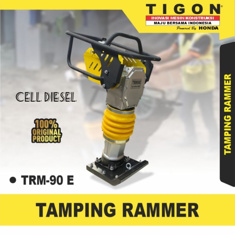 Jual Stamper Tamping Rammer TIGON TRM-90 E + Electromotor | Shopee ...