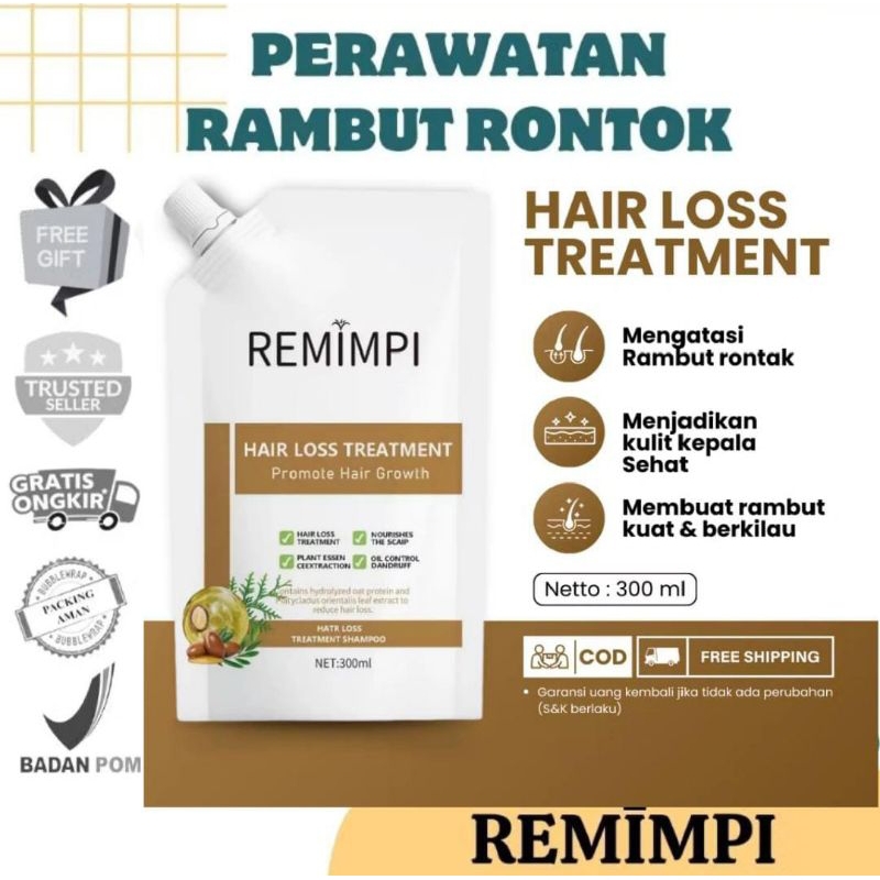 Jual REMIMPI Shampoo Hair loss Treatment - Penumbuh Rambut Alami Anti ...
