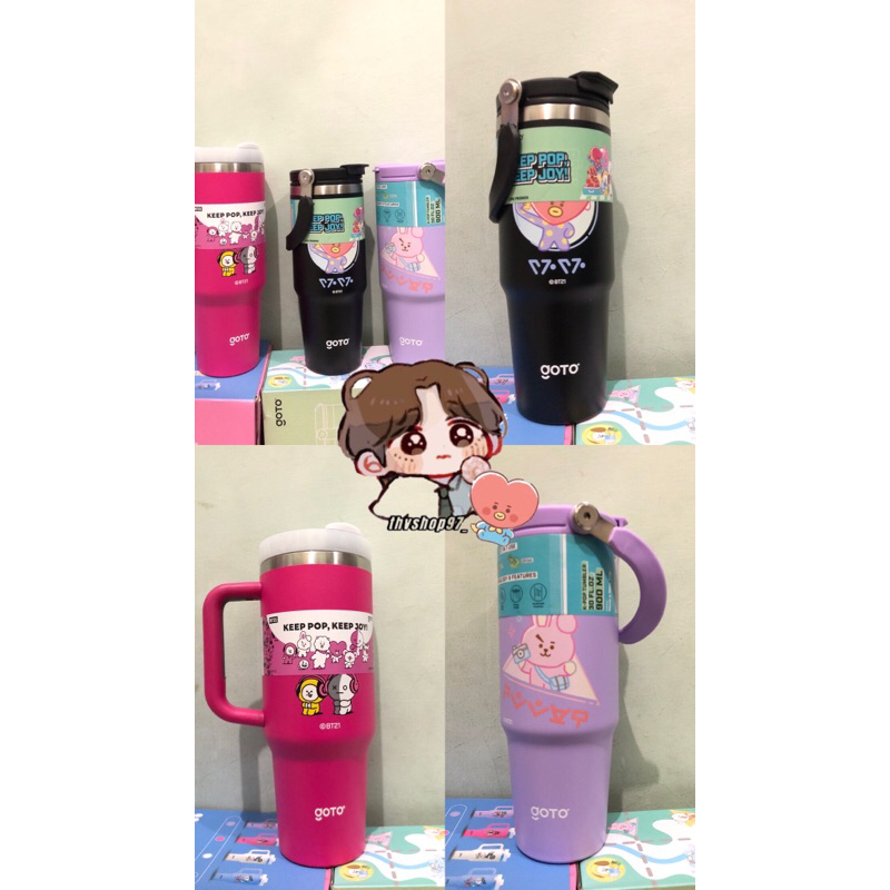 Jual READY STOCK|| GOTO K-JOY Tumbler BT21 || Tahan Dingin Panas Botol ...