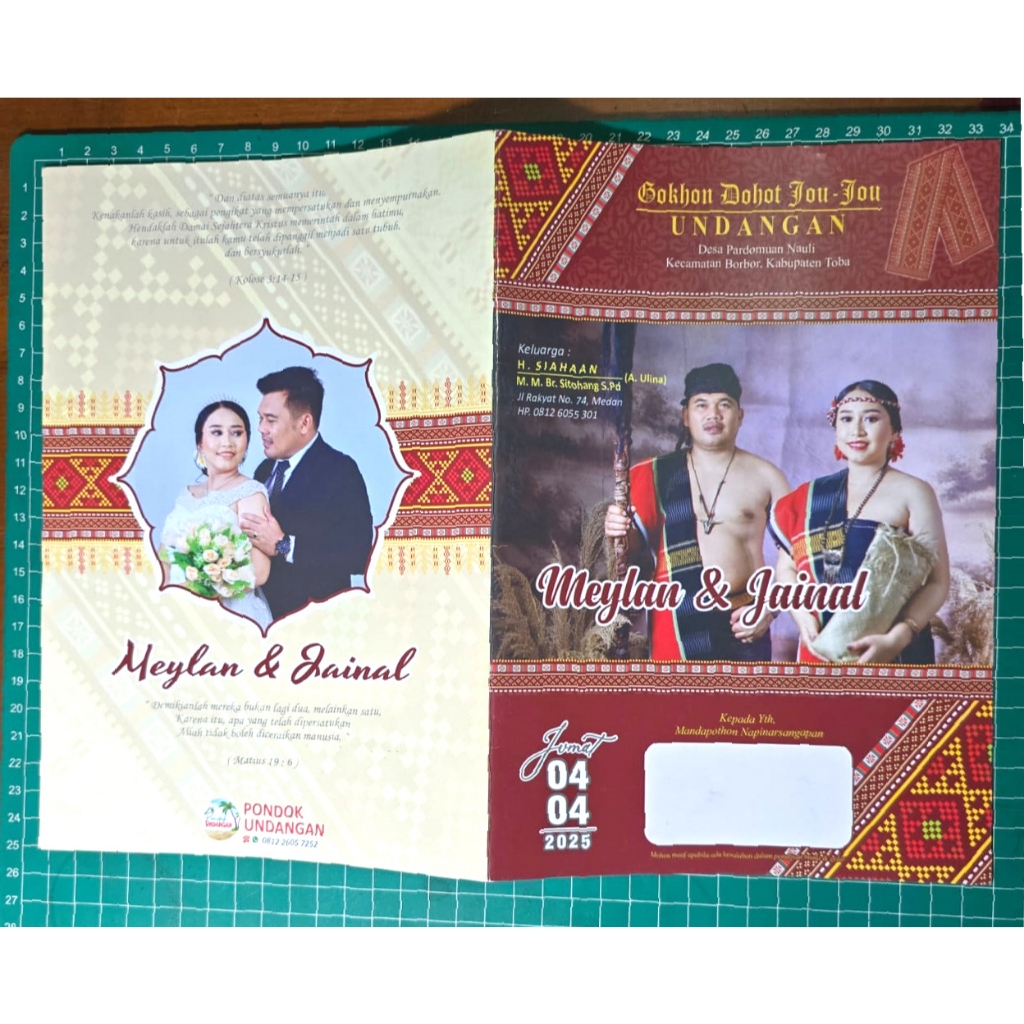 Jual Undangan Nikah Pernikahan Adat Batak Simalulung Karo Nias JUMBO ...