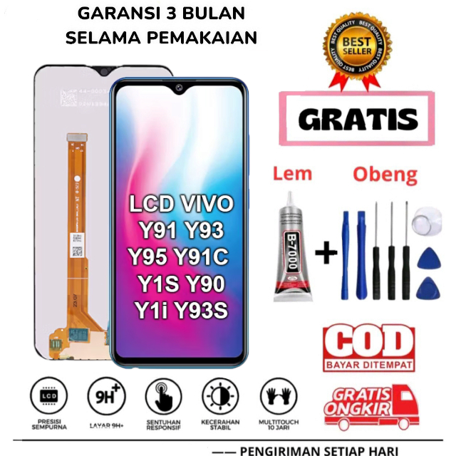 Jual LCD TOUCHSCREEN FULLSET LCD TS VIVO Y91 Y91C Y93 Y95 Y1S ORIGINAL | Shopee Indonesia