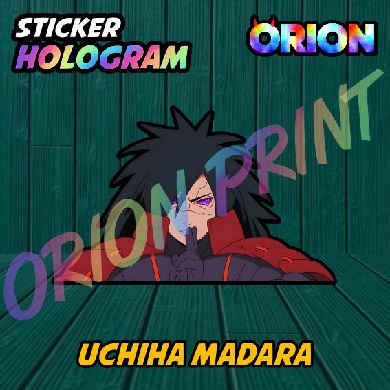 Jual Sticker Anime Hologram Uchiha Madara Mugen Tsukoyomi V26 Naruto ...